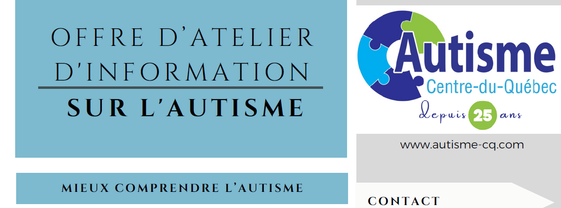 Offre de formations - Autisme Centre-du-Québec